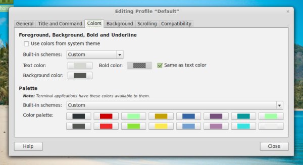 Change terminal color theme in Linux Change terminal color theme in Linux