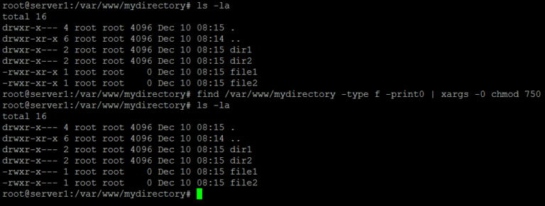 How to chmod files only on Linux