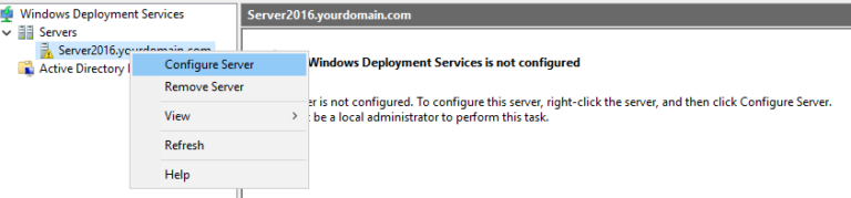 How To Configure Windows Deployment Services On Server 2016