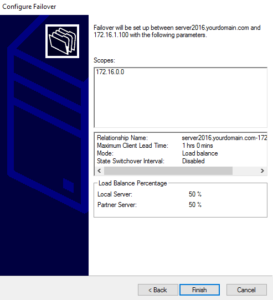 How to Configure DHCP Failover in Windows Server 2016