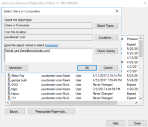 How to Prepopulate Passwords Cache on Read-Only Domain Controller Windows Server 2016
