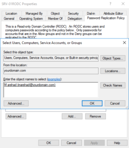 How to Configure Credential Caching on Read-Only Domain Controller Windows Server 2016