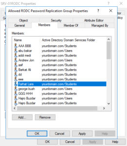 How to Prepopulate Passwords Cache on Read-Only Domain Controller Windows Server 2016
