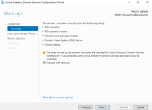 How to Remove Active Directory Domain Services Using Server Manager