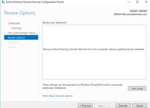How to Remove Active Directory Domain Services Using Server Manager