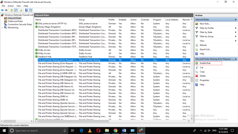 How to Allow Ping through the Firewall in Windows 10