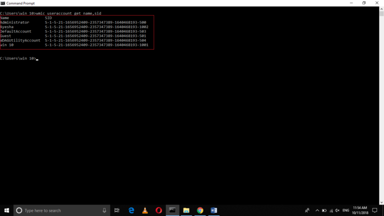 How to Find the Security Identifier (SID) of Any User in Windows 10
