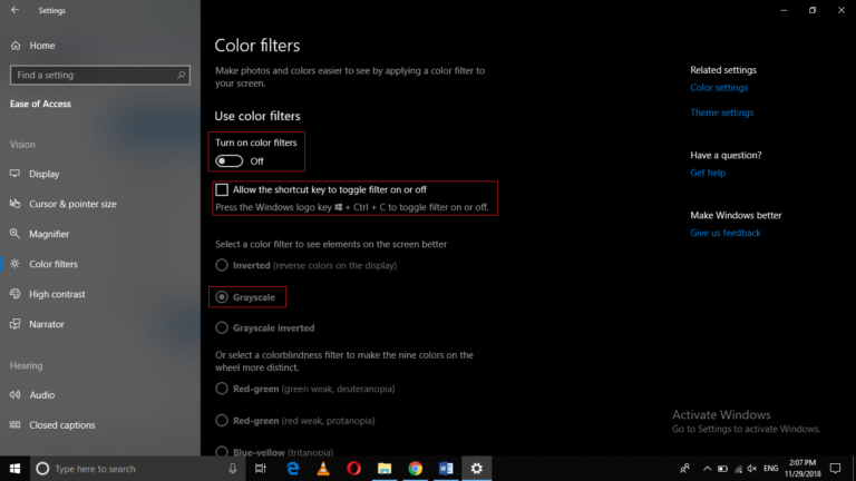 How to Disable or Enable Grayscale Mode in Windows 10