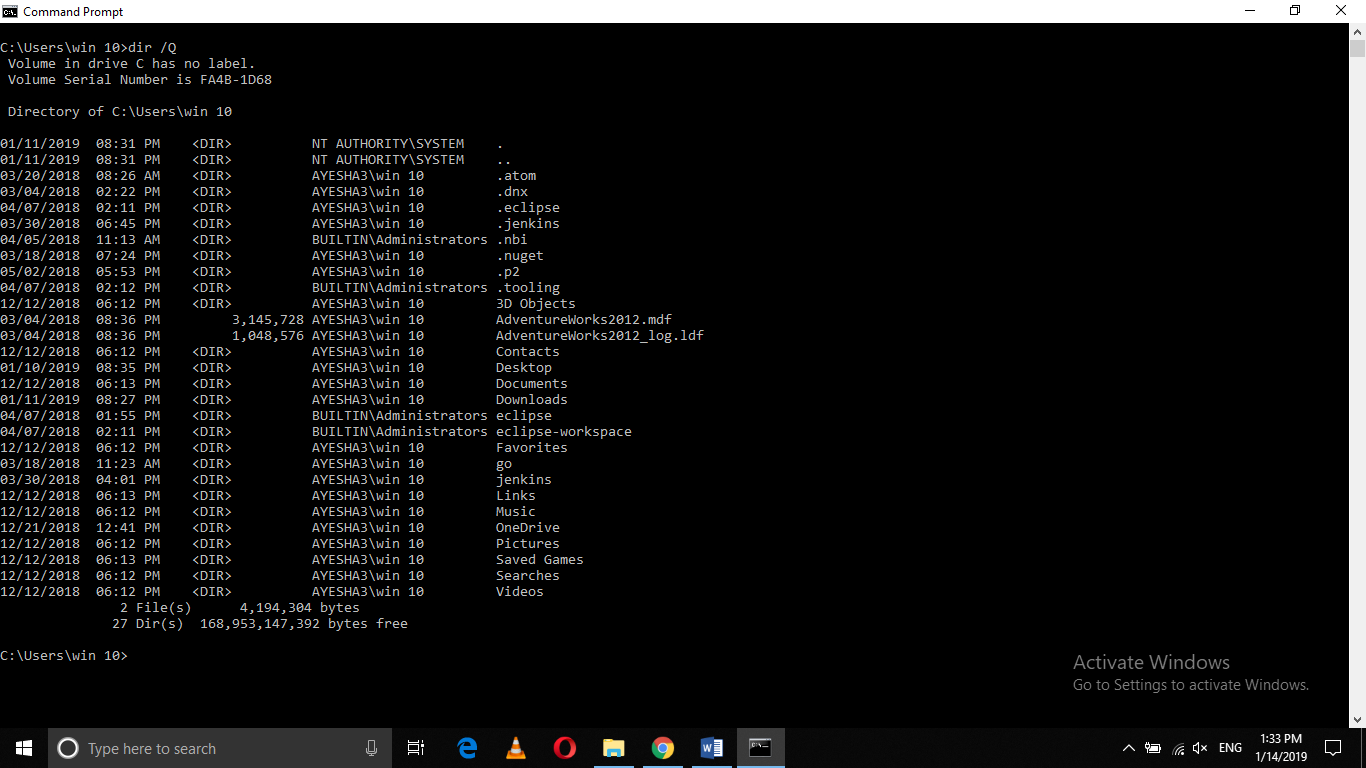 How to Use the Dir Command in Windows 10
