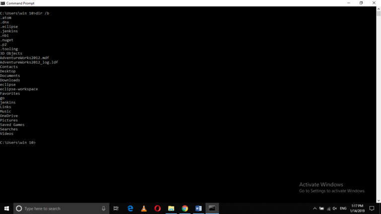 How to Use the Dir Command in Windows 10