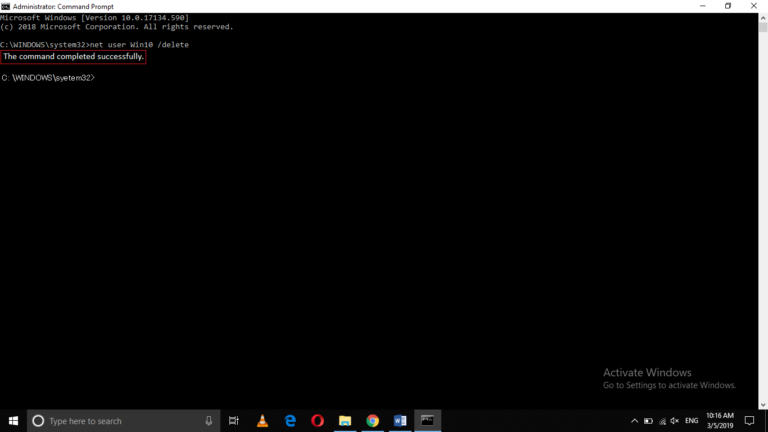 How to Delete the Administrator Account with the help of the Command ...