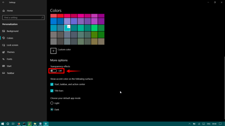 How to Disable Transparency Effects in Windows 10