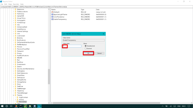 How to Disable Transparency Effects in Windows 10