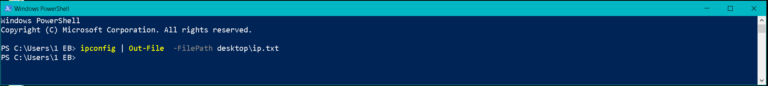 How To Save Command Output To A File Using Powershell