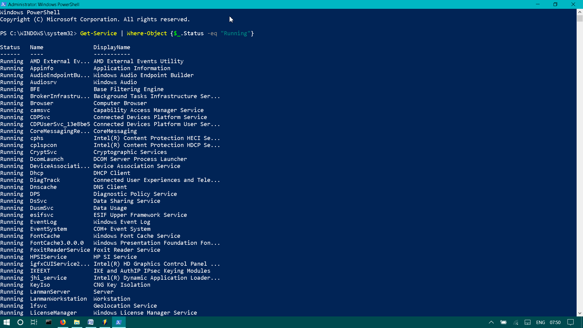 Save List Of Services To A File Using Powershell In Windows 10