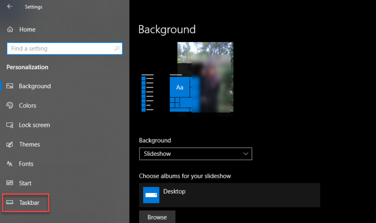How to show and hide App icons on the Windows 10 taskbar