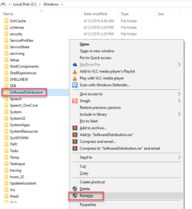 Change the location of the Windows 10 update download folder