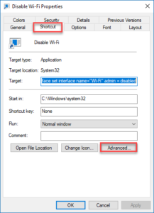 Wi-Fi Keyboard Shortcut in Windows 10