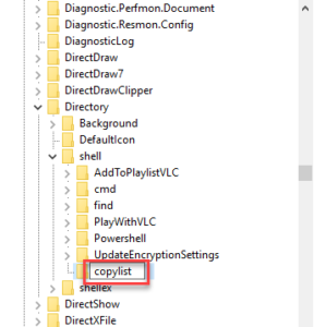 How to copy a Folder’s file list in Windows 10 with a right click