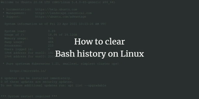 How to clear Bash history on Linux