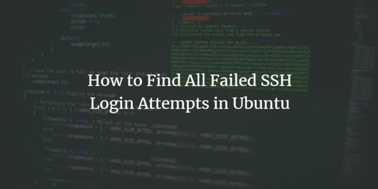 How to Find All Failed SSH Login Attempts in Ubuntu