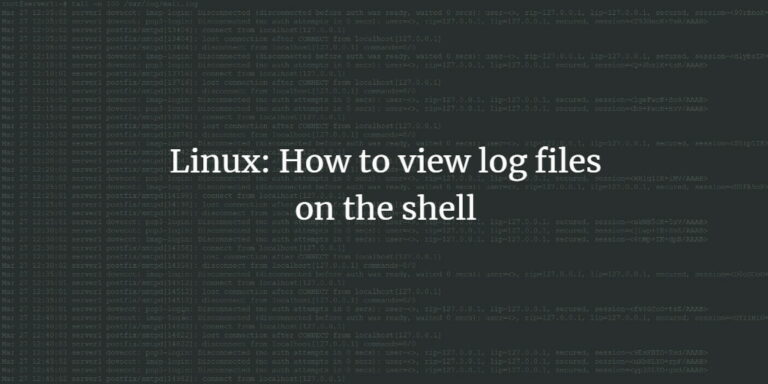 Linux Basics How To View Log Files On The Shell