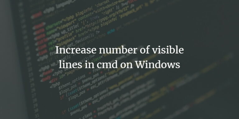 Increase Number Of Visible Lines In Cmd On Windows 4875